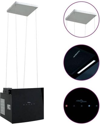vidaXL vidaXL Insel-Dunstabzugshaube mit Ber&uuml;hrungssensor LCD Hartglas