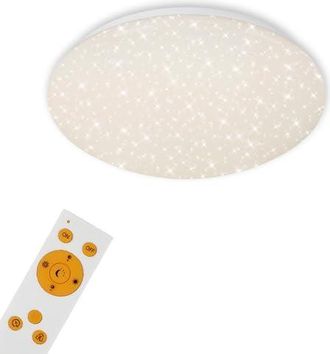 Briloner Briloner Leuchten - LED Deckenleuchte Dimmbar, inkl. Fernbedienung, Farbtemperatursteuerung, Deckenlampe 15 Watt, 1300 Lumen, Durchmesser 28 cm, Weiß