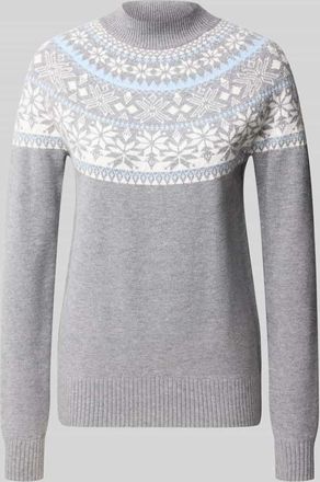 Christian Berg Strickpullover aus Viskose-Mix mit Stehkragen
