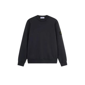 Stone Island Navy Blue Crewneck Sweatshirt Baumwollfleece - - Sweatshirts & Hoodies - Herren - Blau - M