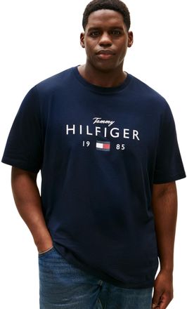 Tommy Hilfiger Herren Bt-Brand Love Big Hilfiger Tee-B Mw0Mw43005 S/S T-Shirt, Blue (Desert Sky), XXL Gr&ouml;&szlig;en