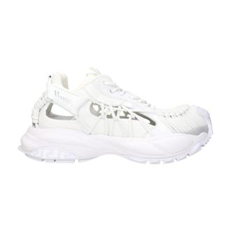 Versace Wei&szlig;e Leder-Sneaker mit Logo - - Shoes - Damen - Wei&szlig; - 38 EU