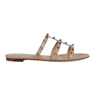 Valentino Garavani Femme, Chaussures, Beige, Taille: 37 EU Ruckstud Sandal