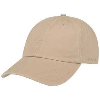 Stetson Rector Basecap Damen Herren Baumwollcap Sonnenschutz UV-Schutz 40+ Gr&ouml;&szlig;enverstellbar Baseballcap Sommer Winter Dunkelbeige One Size