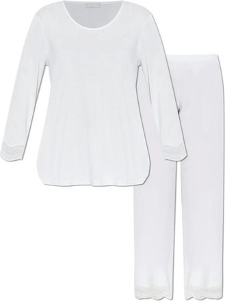 Hanro Femme, V&ecirc;tements de nuit et de d&eacute;tente, Blanc, Taille: 36 FR Ensemble pyjama deux pi&egrave;ces Cira