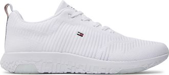 Tommy Hilfiger Sneakers Tommy Hilfiger Corporate Knit Rib Runner FM0FM02838 Wei&szlig;