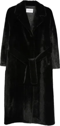 Forte Couture Mantel mit G&uuml;rtel - Schwarz