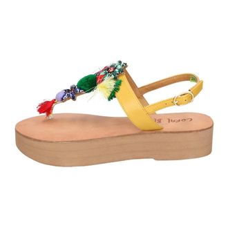 Coral Blue Femme, Chaussures, Multicolore, Taille: 40 EU Sandales en Cuir pour Femmes &Eacute;l&eacute;gantes Confortables