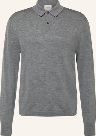 Calvin Klein Strick-Poloshirt grau