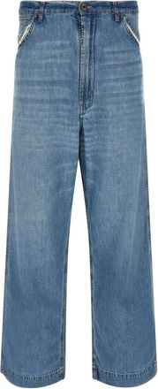Maison Margiela Homme, Jeans, Bleu, Taille: XL Jean Jambe Large