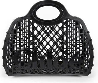 Chloé Femme, Sacs, Noir, Taille: ONE Size Cage Tote Bag