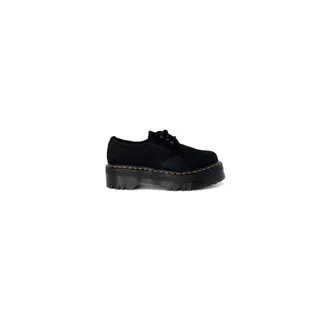Dr. Martens Femme, Chaussures, Noir, Taille: 36 EU Baskets plateforme rétro en cuir noir