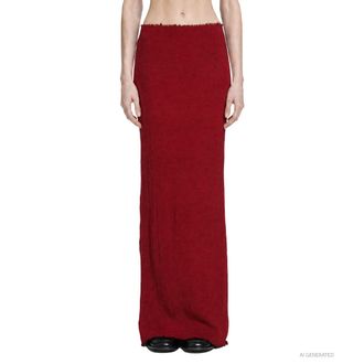 Marc Le Bihan Stretch Nylon Twill Long Skirt