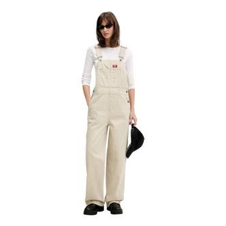 Dickies Salopette ray&eacute;e - Femme - Combinaisons et Ensembles - Beige - Taille: 38 FR