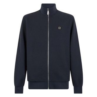 Philipp Plein Homme, Sweatshirts et sweats &agrave; capuche, Bleu, Taille: 2XL Zip-throughs