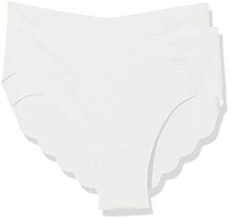 sloggi ZERO Modal H Hipster C2P, Shorty Femme, Ecru, Taille M, Lot de 2