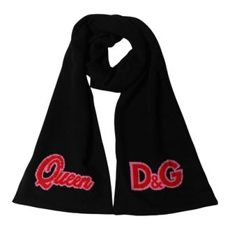 Dolce & Gabbana Queen Kaschmir-Schal - - Accessories - Damen - Schwarzk - ONE SIZE