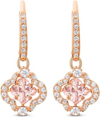 Swarovski Ohrringe - Sparkling Dance drop Clover rose gold-tone plated - Gr. unisize - in Quarz - für Damen