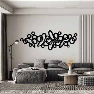 Generic Schwarze Metallblasen-Wandkunst, gro&szlig;e runde Metall-Wandkunst f&uuml;r luxuri&ouml;ses Wohnzimmer, Moderne Blasen-Kunstwerk-Dekoration, Moderne Kunstskulptur f&uuml;