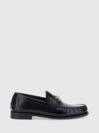 Versace Mocassins penny Medusa 95 en cuir bross&eacute; avec logo m&eacute;tallique