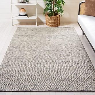 Safavieh Naturfaser Teppich für Wohnzimmer, Esszimmer, Schlafzimmer - Natural Fiber Collection, Kurzer Flor, Beige und Elfenbein, 152 X 244 cm