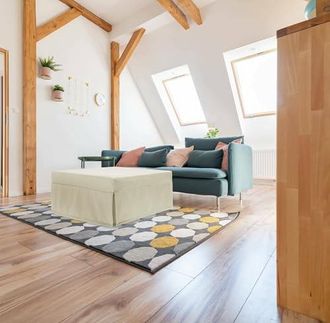 Talamo Italia Ancilla Klappbett, Hocker, der in ein Einzelbett umgewandelt werden kann, Stoffhocker f&uuml;r das Wohnzimmer, 100 % Made in Italy, 80 x 80 x 45 cm, Creme