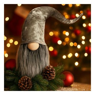 Com-Four Premium Weihnachts-Wichtel f&uuml;r die Weihnachtsdeko, winterliche Zwergen-Figur - Zipfelm&uuml;tze - skandinavische Deko-Trolle - schwedischer Gnom mit Bart u