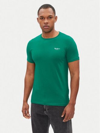 Pepe Jeans London T-Shirt Original Basic PM508212 Gr&uuml;n Slim Fit