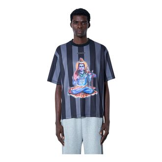 Awake NY Baumwoll-Jersey Logo Motif T-Shirt - - Tops - Herren - Schwarzk - S