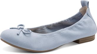 Marco Tozzi Marco Tozzi Damen Ballerinas weiches Feel Me Fu&szlig;bett weiches Innenfutter Vegan Modern, blau (LT.Blue), 36 EU