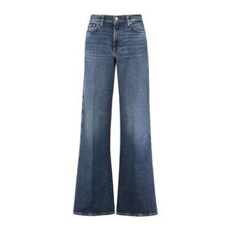 7 For All Mankind Lotta Wide Leg Denim Jeans - - Jeans - Damen - Blau - W29