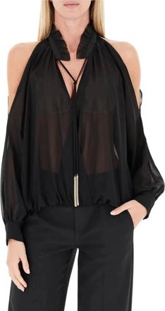 Liu Jo Femme, Blouses et Chemises, Noir, Taille: 34 FR Blusa cut-out