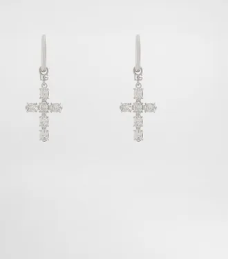 Dolce & Gabbana Creolen Mit Kristallkreuzen - Frau Bijoux Kristall Metall Onesize