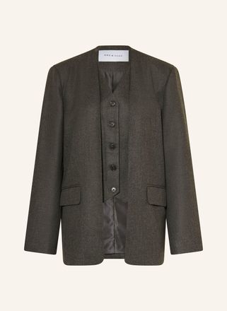 Mrs & Hugs Mrs & Hugs Blazer Mit Blende grau