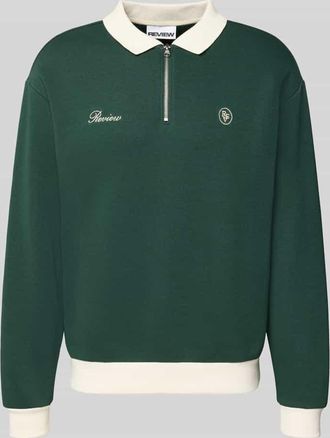 Review Regular Fit Sweatshirt aus Baumwoll-Mix