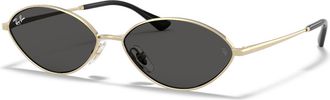 Ray-Ban Sonnenbrillen Polished Pale Gold Fassung Glas Polarisiert 59-15