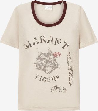 Isabel Marant T-shirt Kiliann En Lin - Femme - Beige Clair - Taillexs - Marant &Eacute;toile