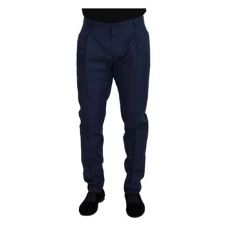 Dolce & Gabbana Homme, Pantalons, Bleu, Taille: S Pantalon Coupe Slim
