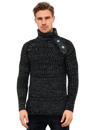 Rusty Neal Strickpullover mit modischen Zierkn&ouml;pfen