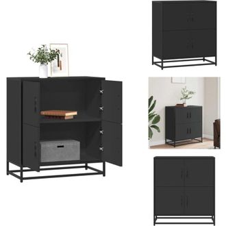 vidaXL Sideboard Schwarz 68x35x76 cm Holzwerkstoff - Sideboard - Sideboards - Anrichte - Regal