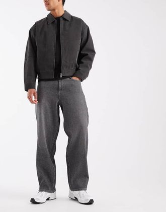 Redefined Rebel Kingston Baggy-Jeans in hellgrauer Waschung-Blau