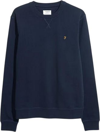 Farah Sweatshirt f&uuml;r Herren, Rundhalsausschnitt, Bio-Baumwolle (wahres Marienblau)