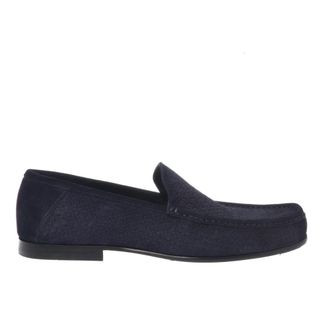 Baldinini Blauer Wildleder-Loafer mit Webmuster - - Shoes - Herren - Blau - 44 EU
