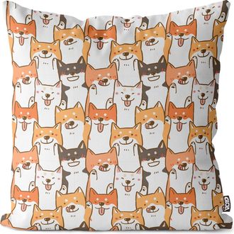 Void Watches Shiba Inu Hund Cartoon Kissenbezug Kissenhülle Sofa Couch Wohnzimmer Dekoration wasserfest Outdoor Kissen bezug deko, Kissen Größe:40 x 40 cm
