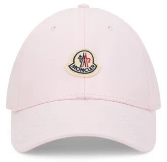 Moncler Womens Baseball Cap Pale Pink Cotton Hat