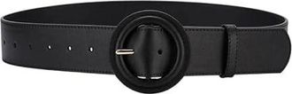 Generic Ceinture large en cuir pour femme - Style classique - Couleur unie - Vintage - Taille haute - Pour robe et manteau, Noir 2, 100 cm