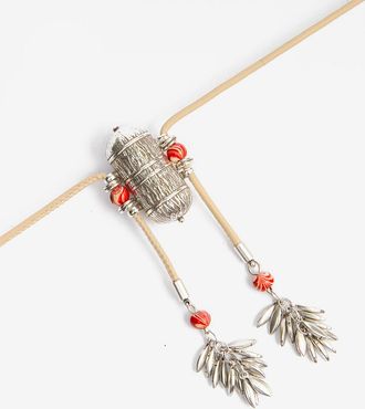 Isabel Marant Collier Janis - Femme - Rouge-argent&eacute; - Isabel Marant