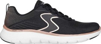 Skechers Flex Appeal 5.0 Sneaker f&uuml;r Damen, Flach (Schwarz/Ros&eacute;gold)