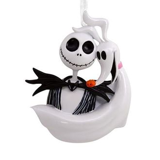 Hallmark Jack Skellington et Zero - D&eacute;coration de Sapin L&Eacute;trange No&euml;l de Monsieur Jack - &Agrave; Suspendre - Cadeau pour No&euml;l