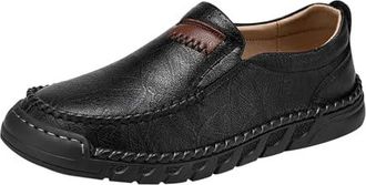 Generic Mocassins en cuir pour homme - Antid&eacute;rapants et respirants - Faciles &agrave; porter sans lacets - Grande taille - Confortables - Pour lint&eacute;rieur et lext&eacute;rie